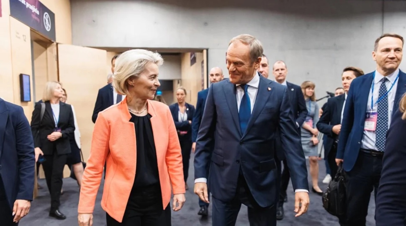 Ewakuacja! Tusk i Ursula von der Leyen przedstawili w Katowicach "plan dla Europy"
